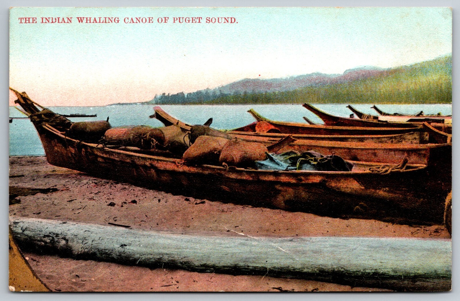 Vintage Postcard Indian Whaling Canoe of Puget Sound Washington *A2066 ...