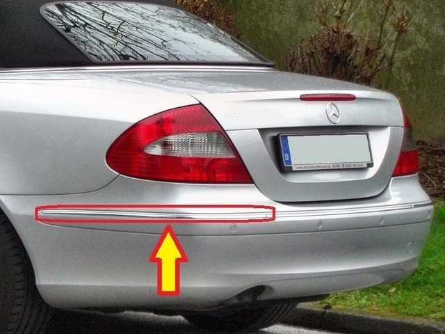 Genuine Mercedes-Benz CLK W209 AMG Bumper Rear Chrome Trim Left ...