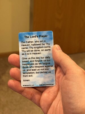 Lord's Prayer Card 10 Commandments Durable Plastic Card | eBay