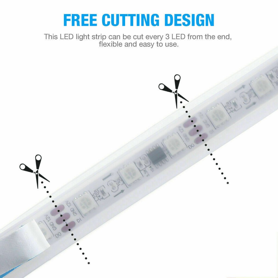 2 PCS 60cm LED DRL Light Sequential Flexible Turn Signal Strip For ...
