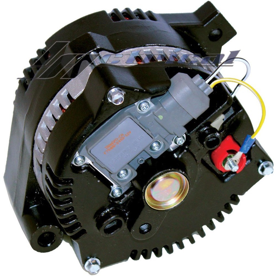 ALTERNATOR For FORD BLACK COLOR HOT ROD CUSTOM 1 ONE WIRE HIGH OUTPUT ...
