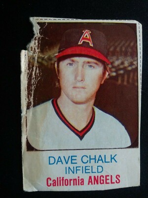 1975 Hostess Baseball Card # 46 Dave Chalk (Hand Cut) - California ...