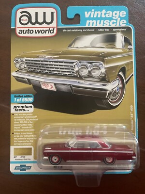 Auto World Ultra Red Chase 1962 Chevy Impala SS | eBay