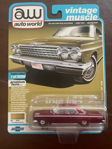 Auto World Ultra Red Chase 1962 Chevy Impala SS | eBay