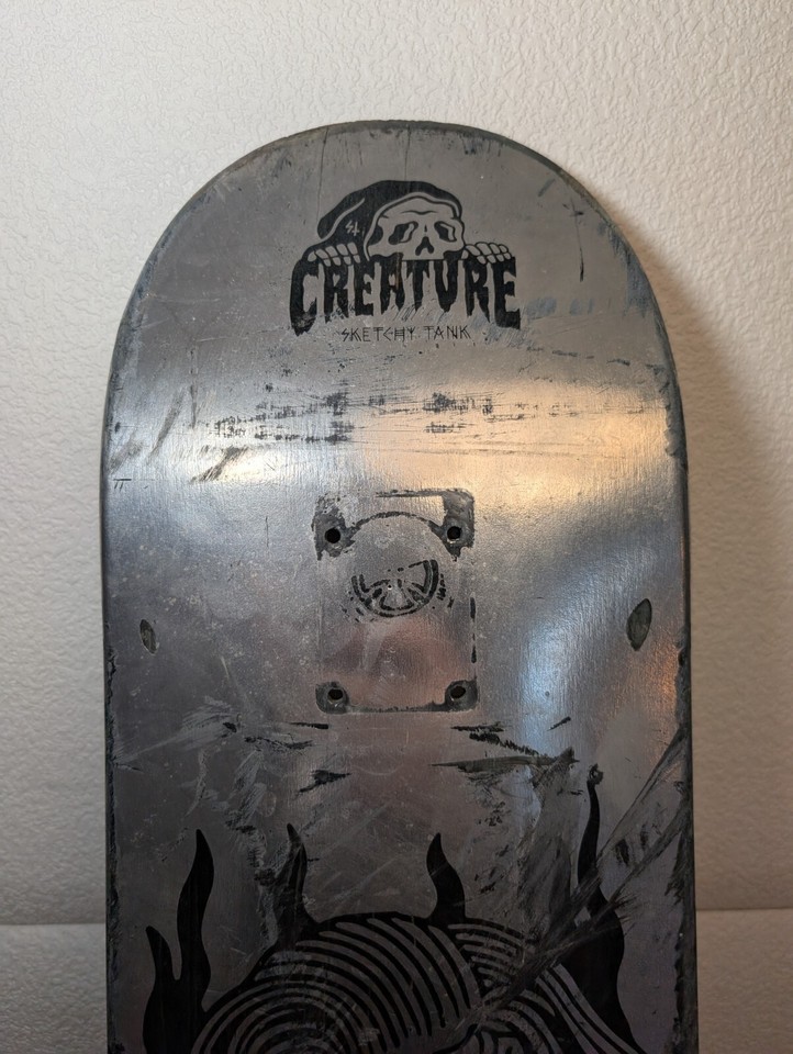 CREATURE x Sketchy Tank Ryan Reyes Silver Foil Skateboard Deck rare | eBay