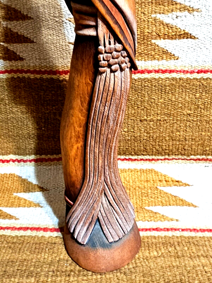 OUTSTANDING CARVED 13" HOPI LONGHAIR HEOTO KACHINA FAMOUS CARVER LAUREN ...