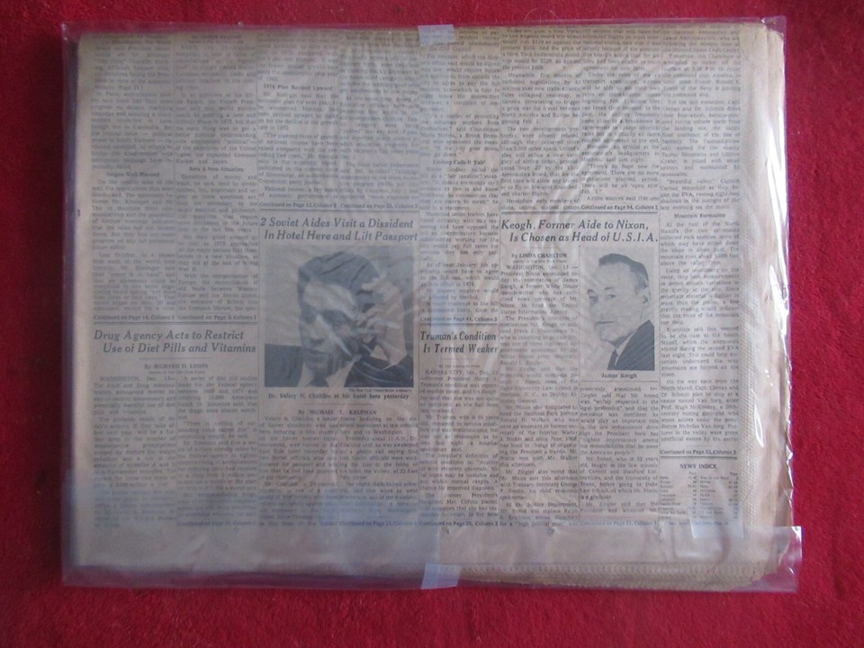 December 15, 1972 New York Time newspaper. Apollo 17 Mission | eBay