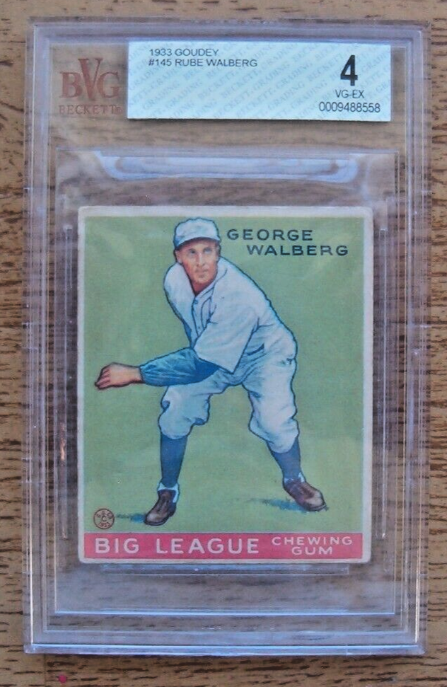 1933 Goudey Big League Chewing Gum - R319 Called George on Card #145 ...