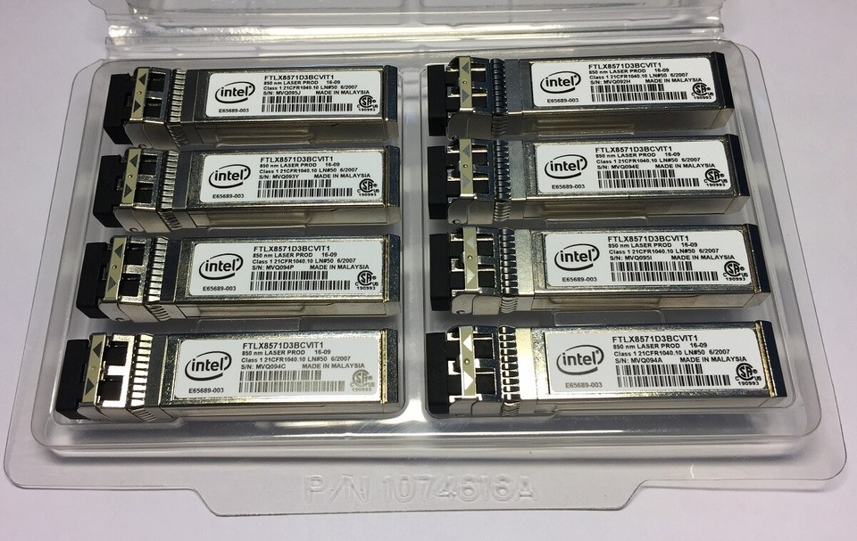 Intel FTLX8571D3BCVIT1, E65689-003 10GBase-SR 850nm SFP+ Transceiver | eBay