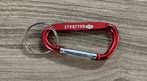Stratton Vermont Red Carabiner Key Chain Keyring Ski Skiing Snowboard ...