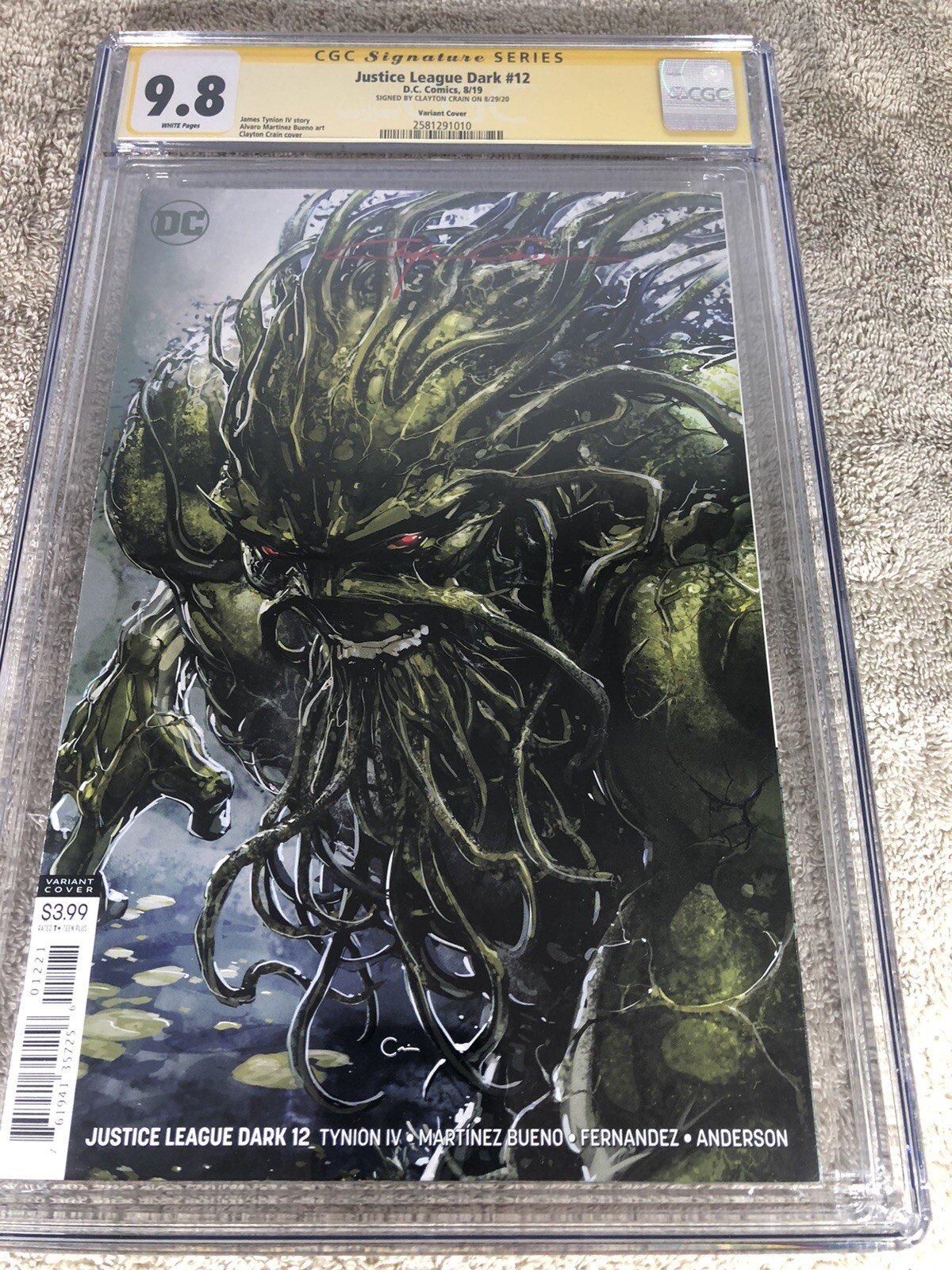Justice League Dark 12 CGC SS 9.8 Crain Swamp Thing Variant 8/19 new ...