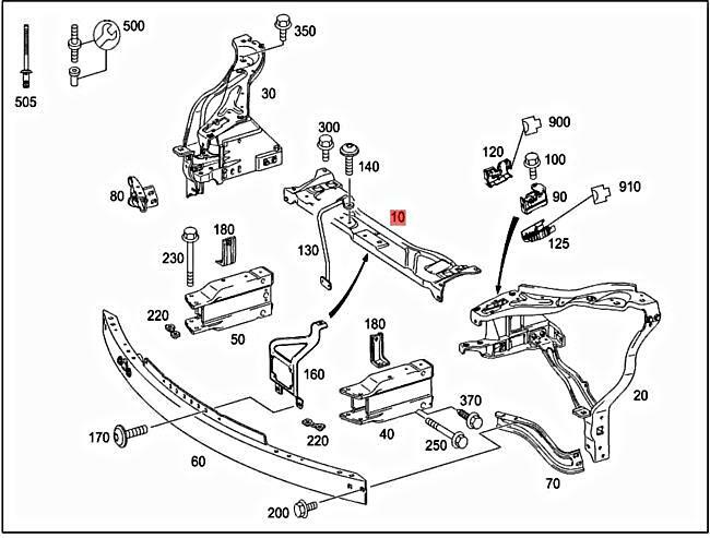 Genuine MERCEDES S212 W212 E-CLASS W212 Reinforcement 2126201100 | eBay
