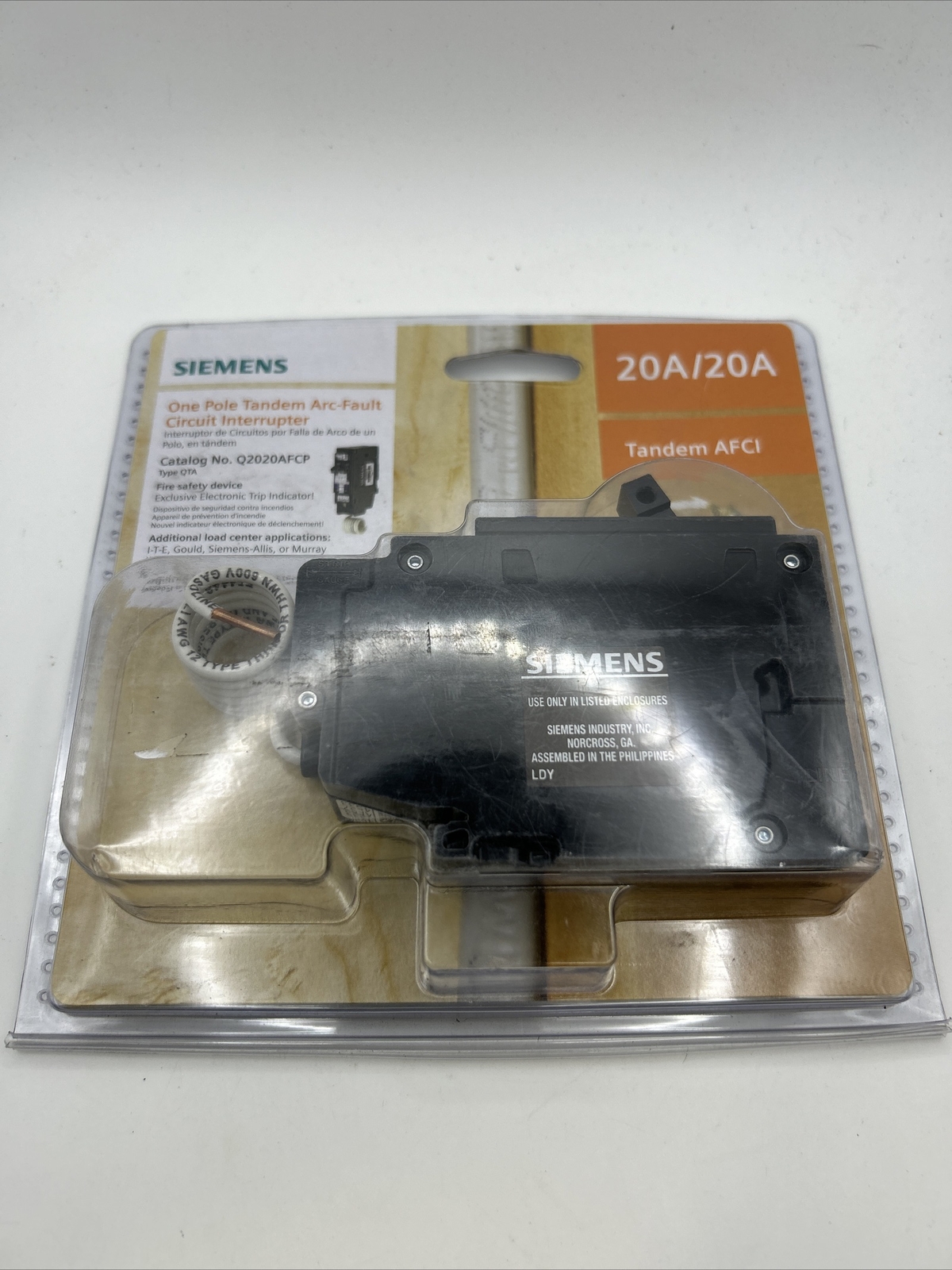 Siemens 20 Amp 120-Volt 1-Pole Tandem CAFCI Type QTA Circuit Breaker ...