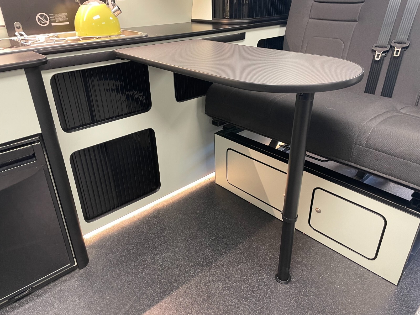 Campervan Folding Table Leg & Rail Kit, Adjustable Height Aluminium ...