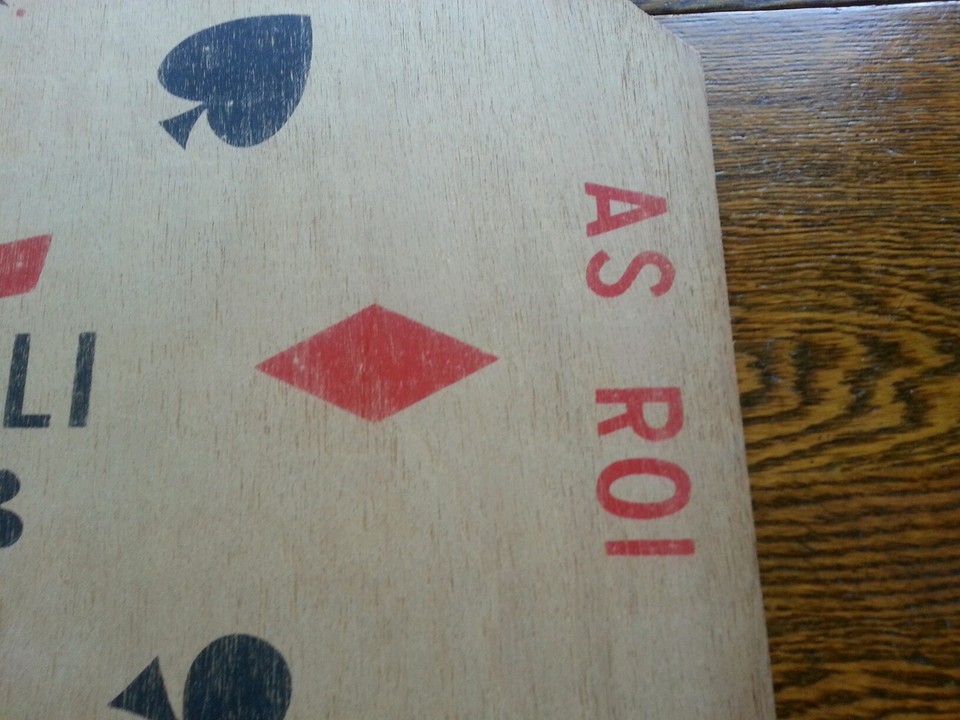 vintage octagon wood rummoli game board plywood decor hanging wall art ...