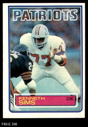 1983 Topps #336 Kenneth Sims Patriots DOUBLE-PRINT Texas 8 - NM/MT | eBay