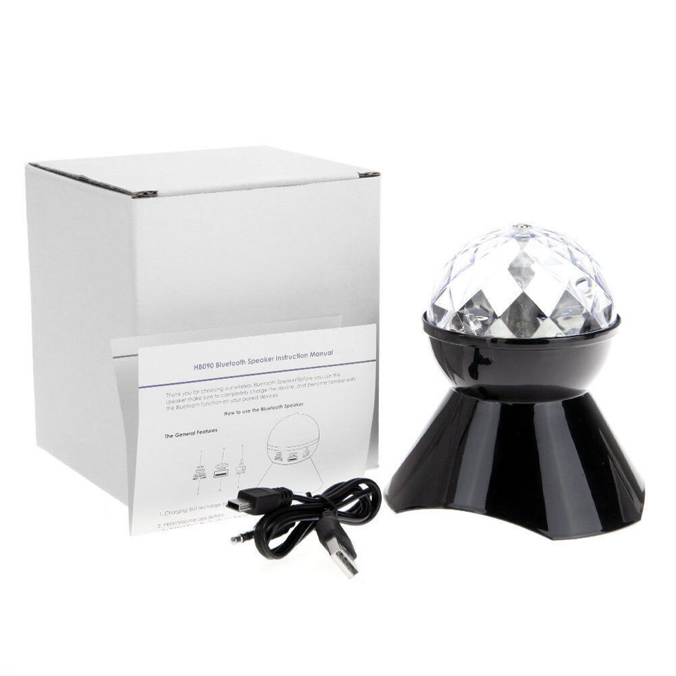 Rechargeable Wireless Bluetooth Disco Ball Party Music Speaker & Led ...