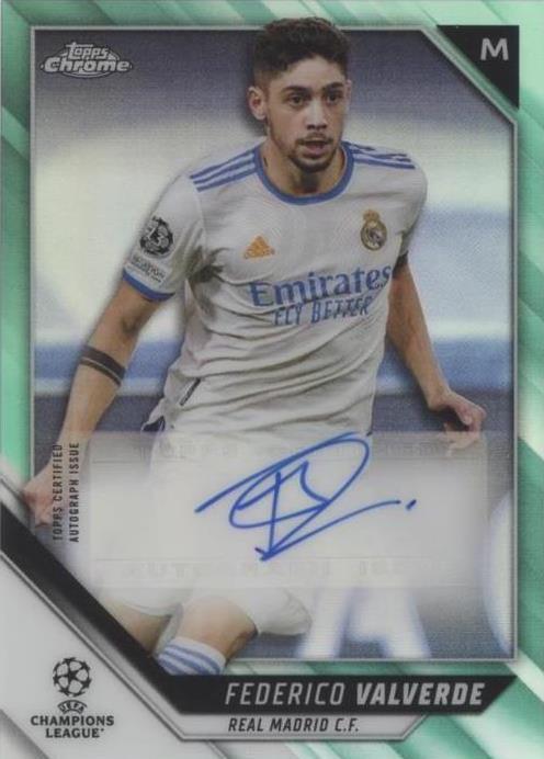 2021-22 Topps Chrome UCL - Chrome Autographs Federico Valverde #CA-FV ...