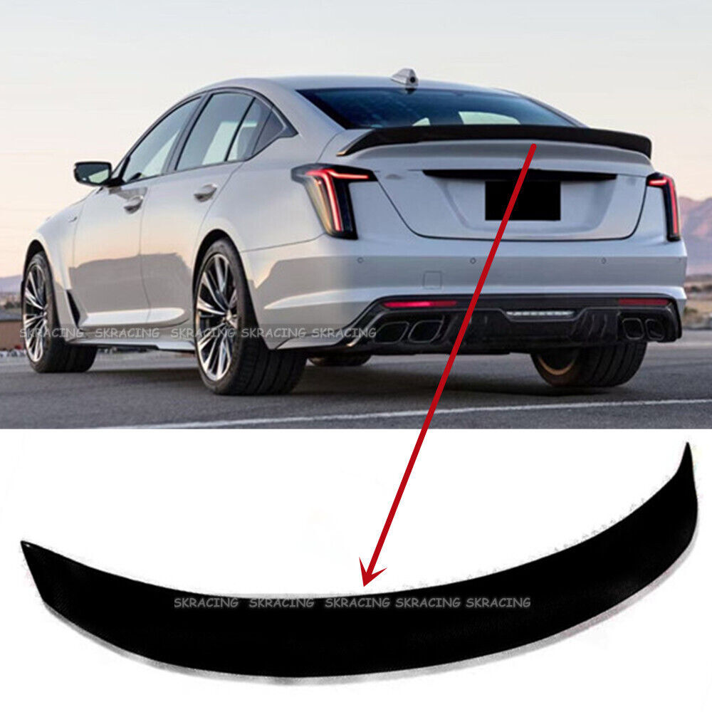 Fits For Cadillac CT4 2020-2021 Gloss Black FRP Rear Boot Spoiler Wing ...