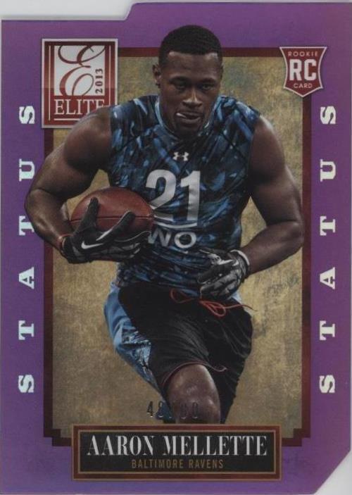 2013 Panini Elite - Rookie Aaron Mellette #102 Status Purple Die-Cut ...