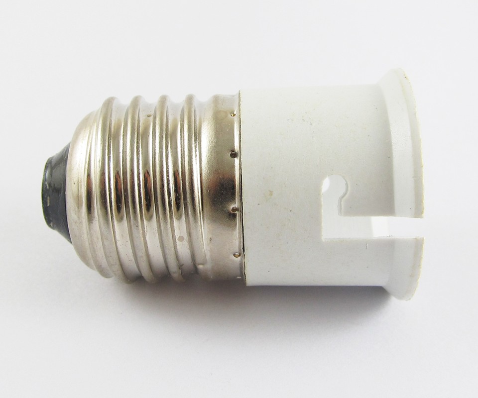 1pc E27 Male to B22 Female Socket Base LED Halogen CFL Light Bulb Lamp ...