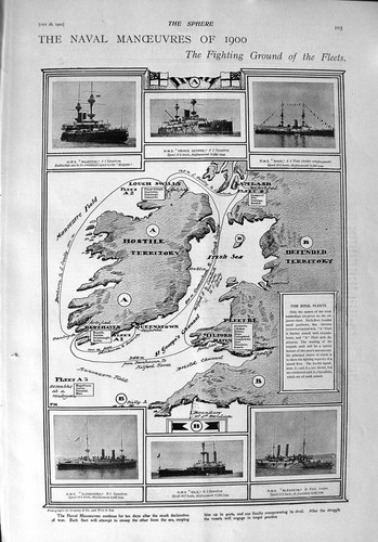 Old Antique Print 1900 Navy War Ships Alexandra Prince George Mars Hart ...