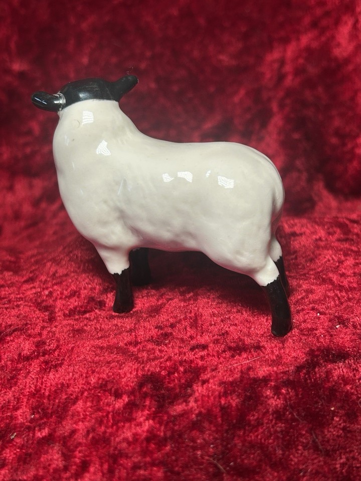 Vintage Beswick Black Faced Lamb Sheep Figurine Ceramic Ornament ...
