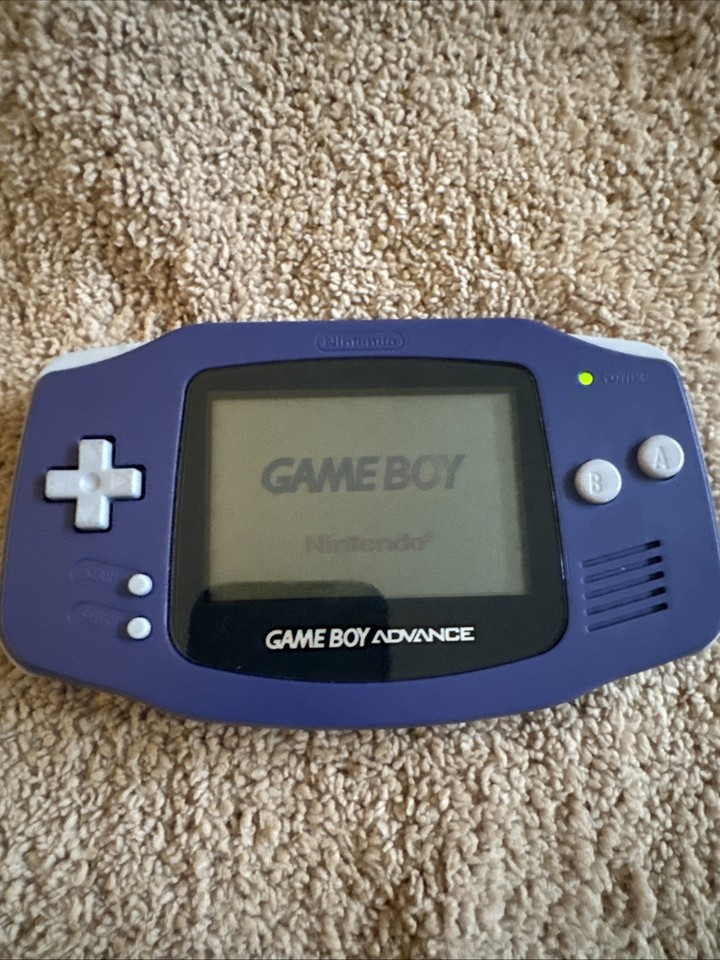 Nintendo Gameboy Advance GBA Console Indigo Purple Tested - With game ...