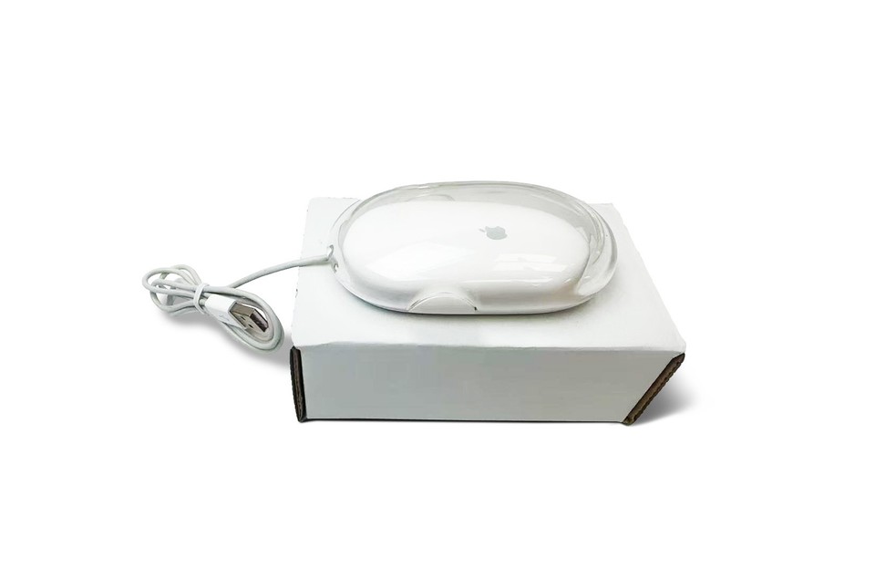 Apple Pro Mouse M5769 USB Wired Optical Mouse White Clear Vintage G3 G4 ...