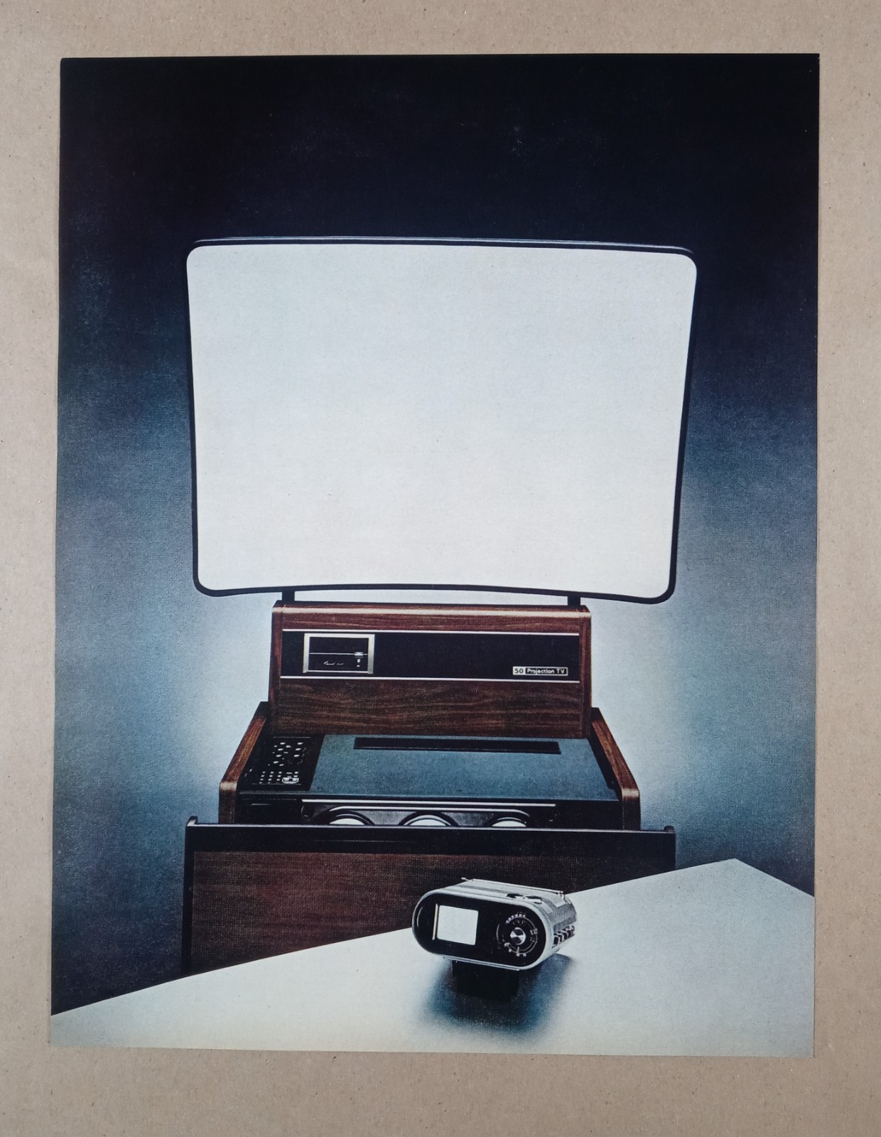 1980s SEARS Modern Projection Television Plain TV Future Vintage Poster ...