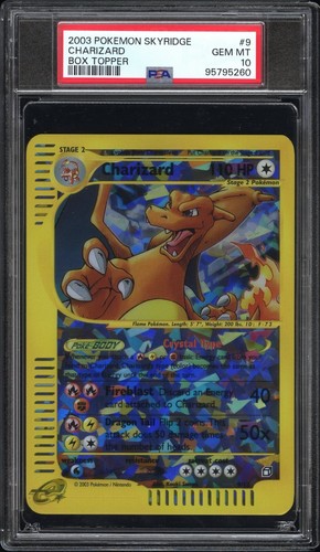 Pokemon Skyridge Crystal Charizard 9/12 Box Topper PSA 10 GEM MINT | eBay