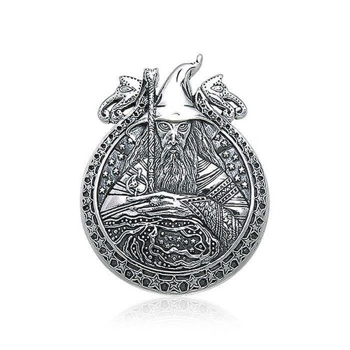 Wizard 925 Sterling Silver Pendant Fine Magical Mystical Pagan Wiccan ...