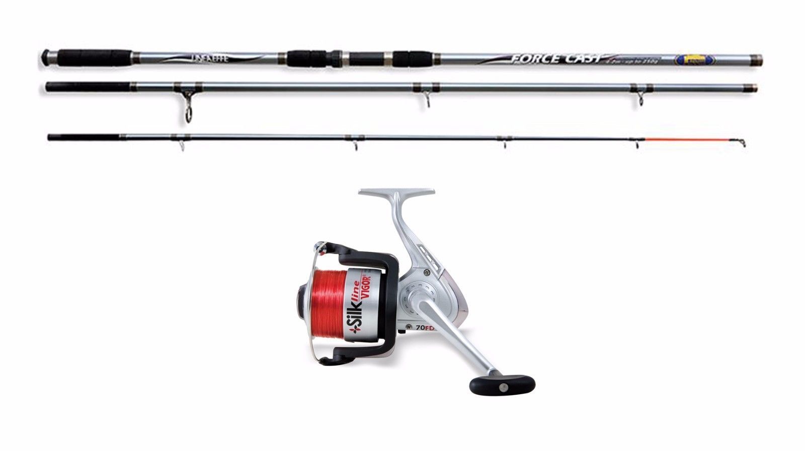 Ocean Cast 14ft Oceancast Beachcaster / Surf Fishing Rod & Silk reel ...