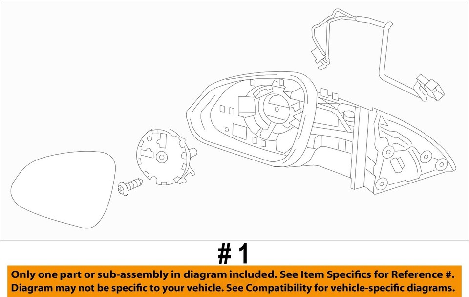 GM OEM 12-17 Regal Front Door Outside Mirrors-Mirror Assy 22960085 | eBay