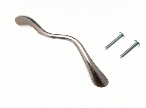 Kitchen Cupboard Door Pull Wave Handle Chromed 96mm Pack Of 2 | eBay