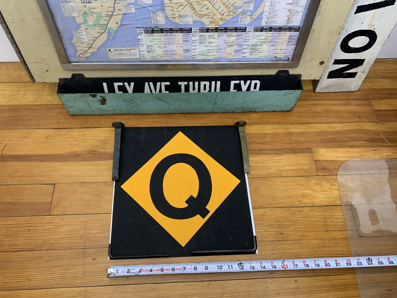 R27/30 1984 NY NYC SUBWAY ROLL SIGN Q LINE BROOKLYN BRIGHTON BEACH ...