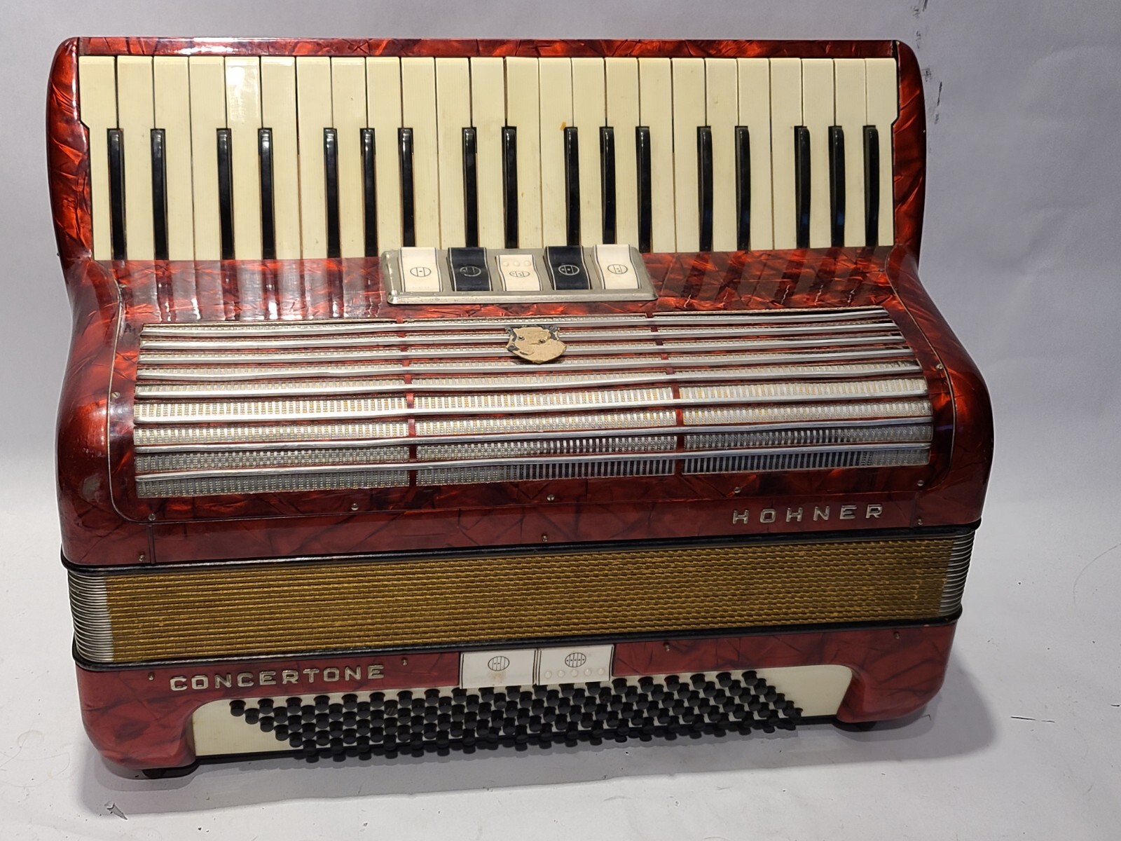 Vintage Hohner Concertone 120 Bass Accordion AS IS PARTS REPAIR | eBay