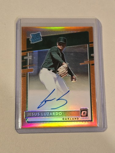 Jesus Luzardo 2020 Donruss Optic Rated Rookie Orange Prizm Auto 23/99 # ...