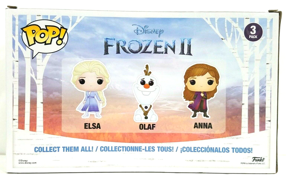 FUNKO POP DISNEY FROZEN 2 ELSA, ANNA and OLAF, 3 PACK EXCLUSIVE VINYL ...