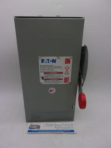 DH362URK-EATON-HEAVY DUTY SAFETY SWITCH 3P,NON-FUSIBLE,60A,600V,SERIES ...