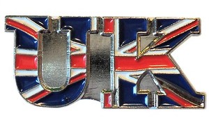 UK United Kingdom Brexit Supporter Blue Metal Enamel Badge 25mm GB ...