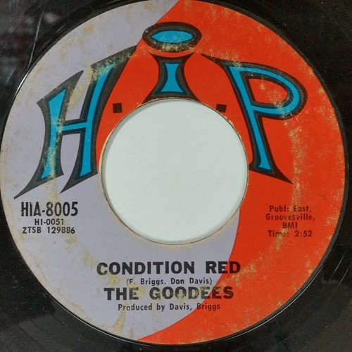 GOODEES Condition Red b/w Didn't Know Love Was So Good HIA8005 7" 45rpm ...