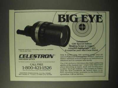 1984 Celestron C90 Special Edition Spotting Scope Ad - Big Eye | eBay