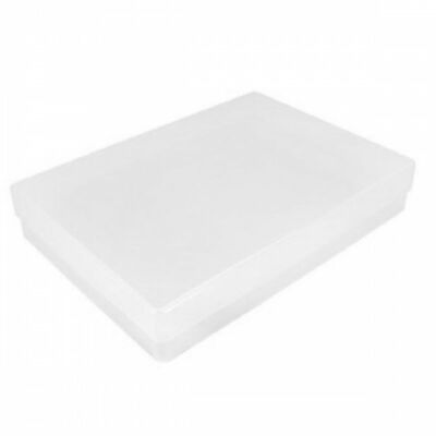 5 x A4 Clear Plastic Craft Storage Boxes With Lids - 312mm x 225mm x ...