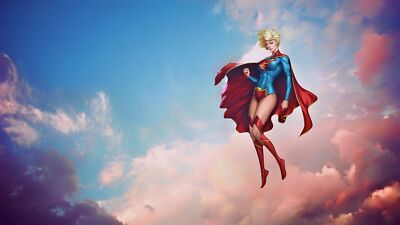 Anime supergirl superman superhero superheroines artwork Playmat Gaming ...