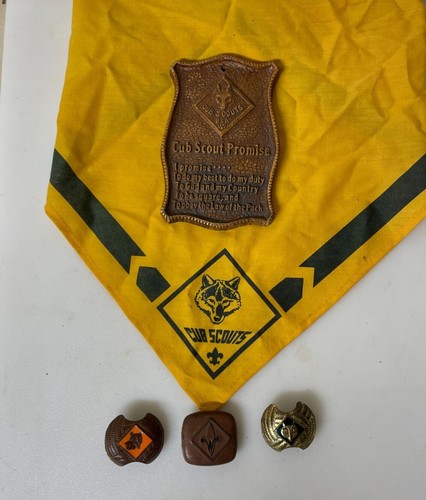 Vintage Boys Scout Neckerchief Slides (3), Cub Scout Bandana and ...