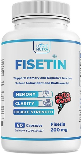 Fisetin Double Strength - 200 mg Capsules, Memory Clarity Cognitive ...