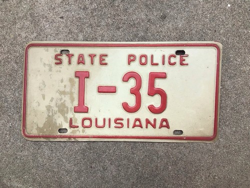 1978 to 1989 - LOUISIANA - STATE POLICE - LICENSE PLATE | eBay