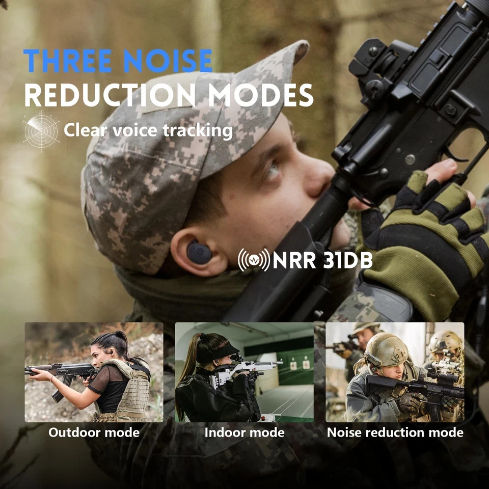 ARM NEXT E30 Bluetooth tactical earbuds for shooting training ...