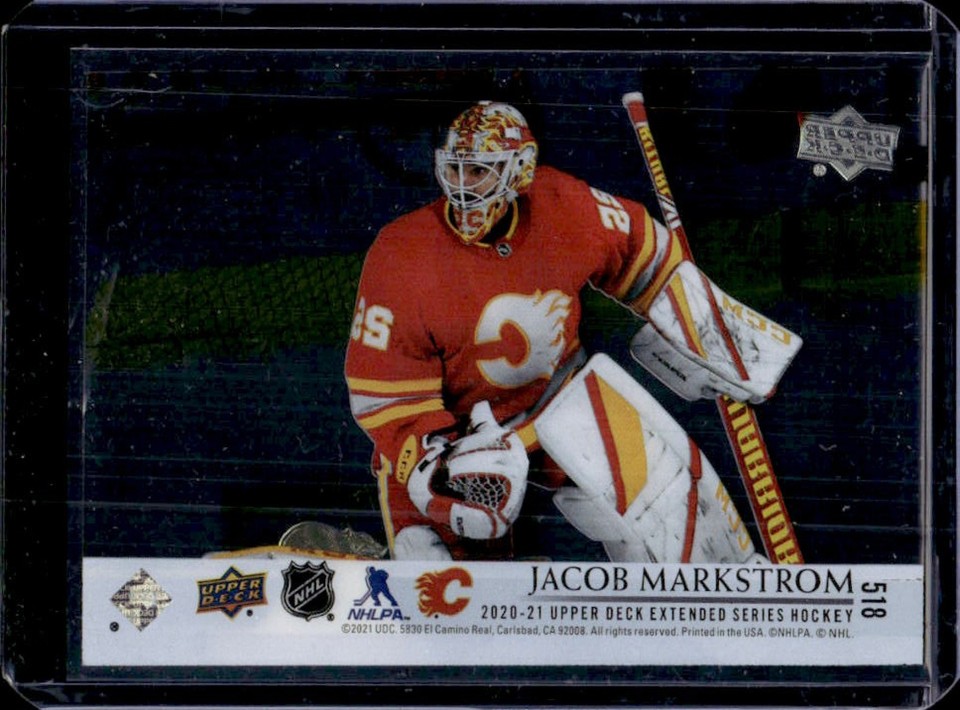 2020-21 Upper Deck Jacob Markstrom Clear Cut #518 Flames | eBay